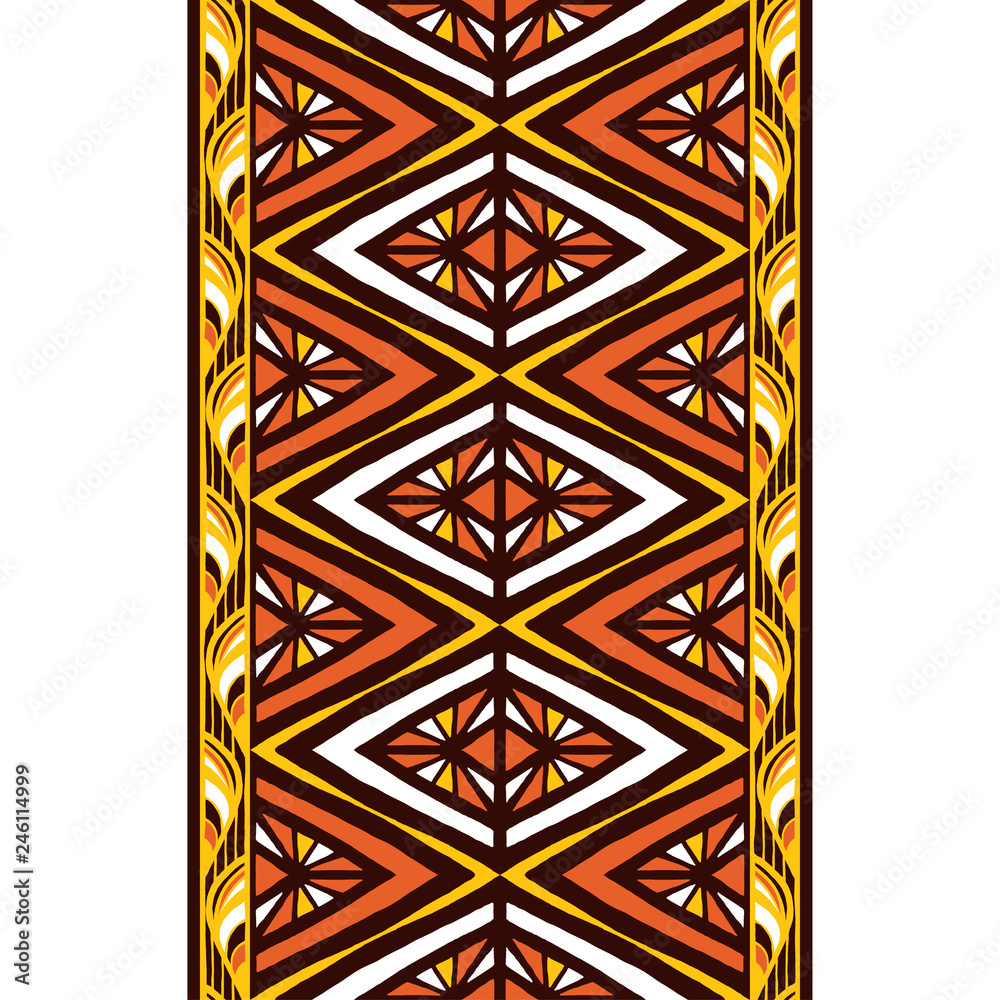 African Tribal Pattern Border