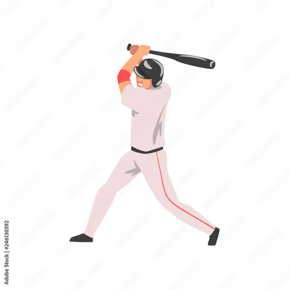 Cartoon Baseball Bat Swing