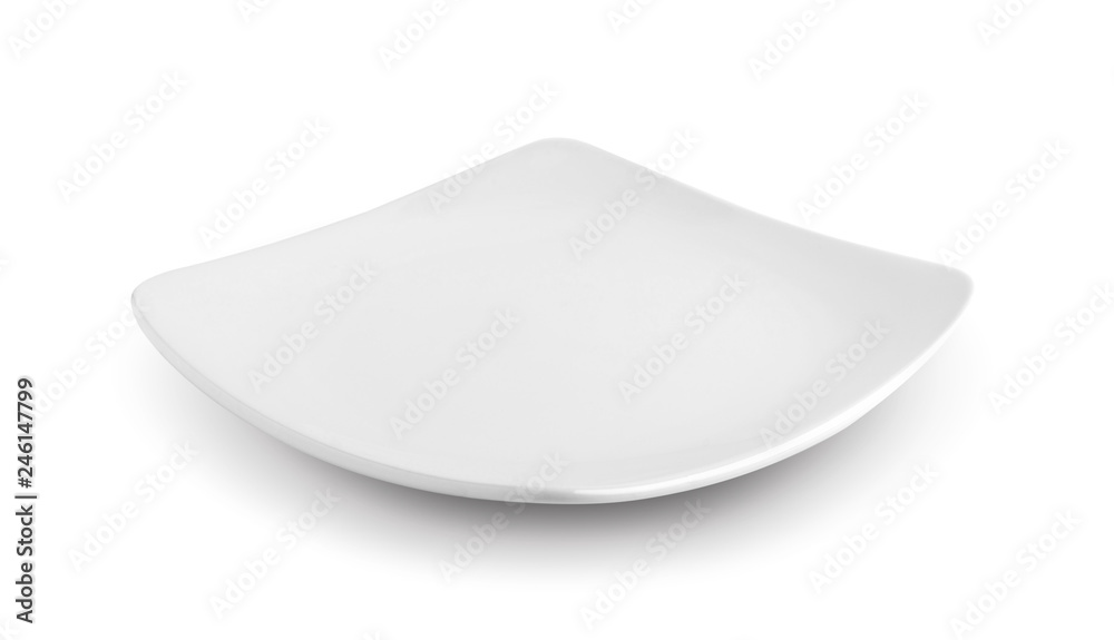 white plate isolated on white background Stock Photo | Adobe Stock