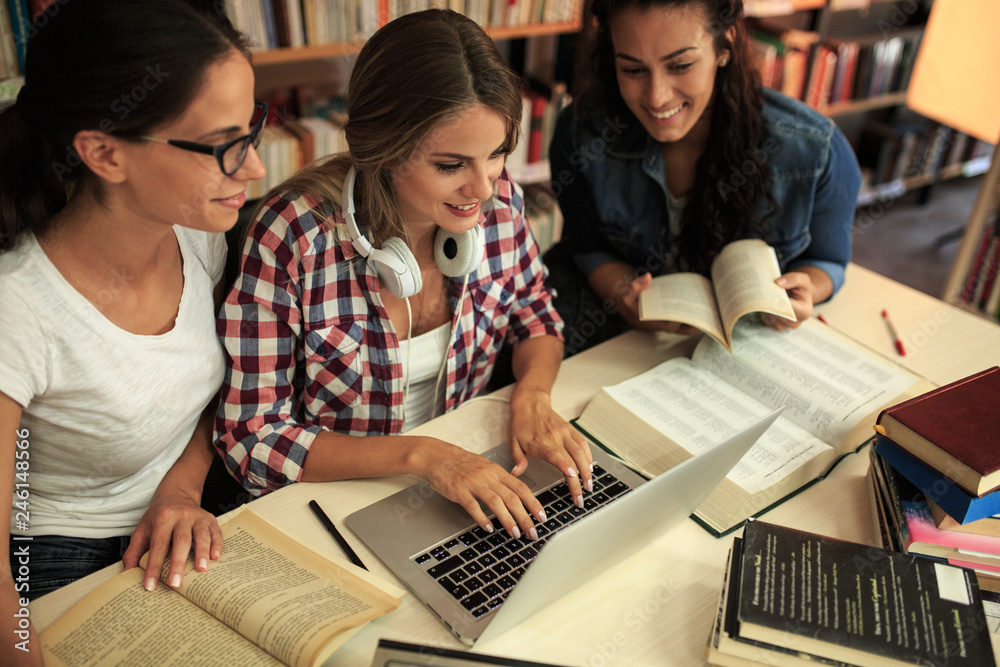 In the tranquil morning hours, a diligent group of female students ...