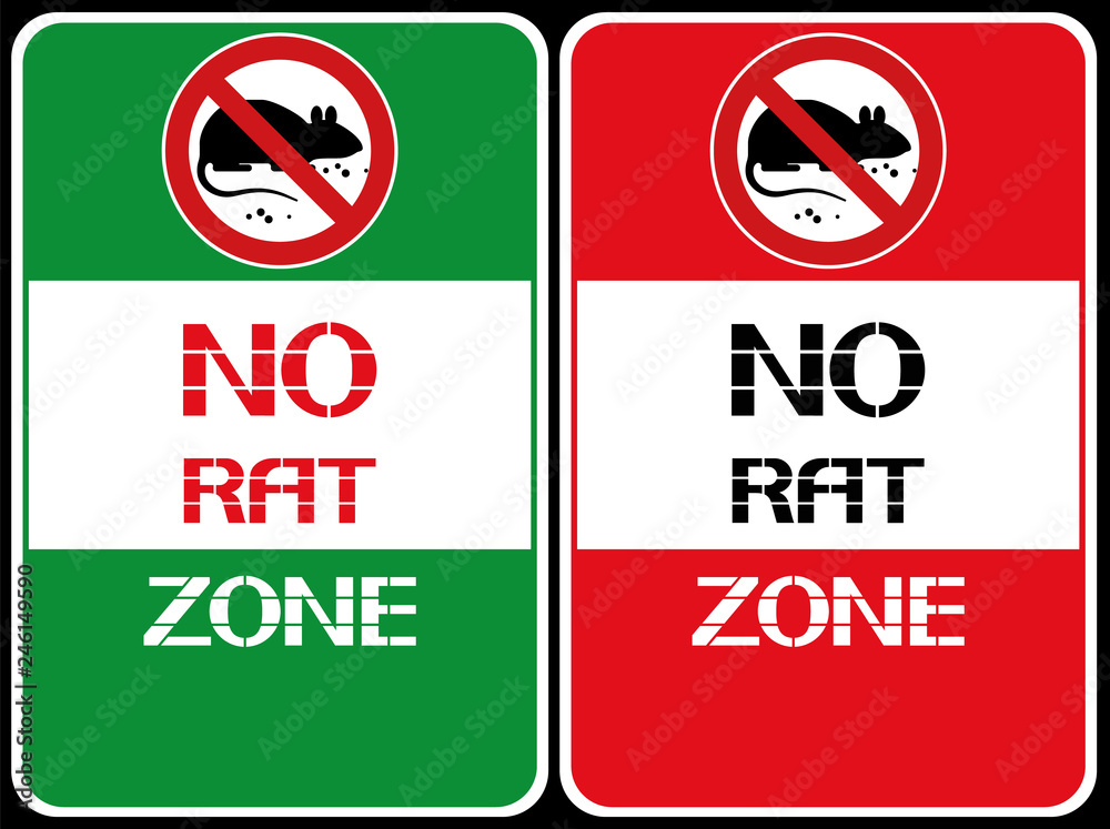 Rat Danger Zone Sign