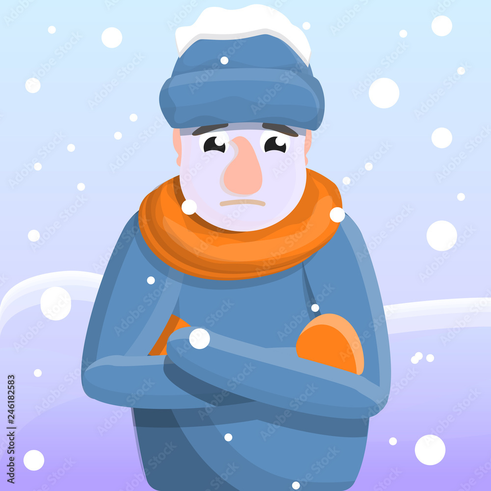 Frostbite concept banner. Cartoon illustration of frostbite vector ...