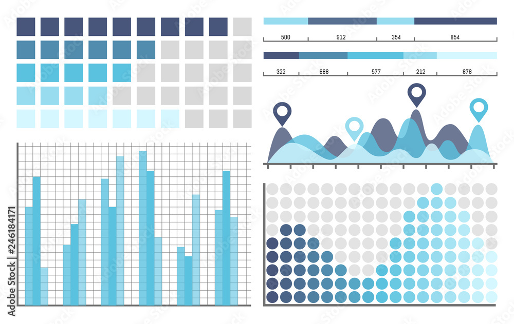 Infographics business concepts in visual form vector. Schemes with ...