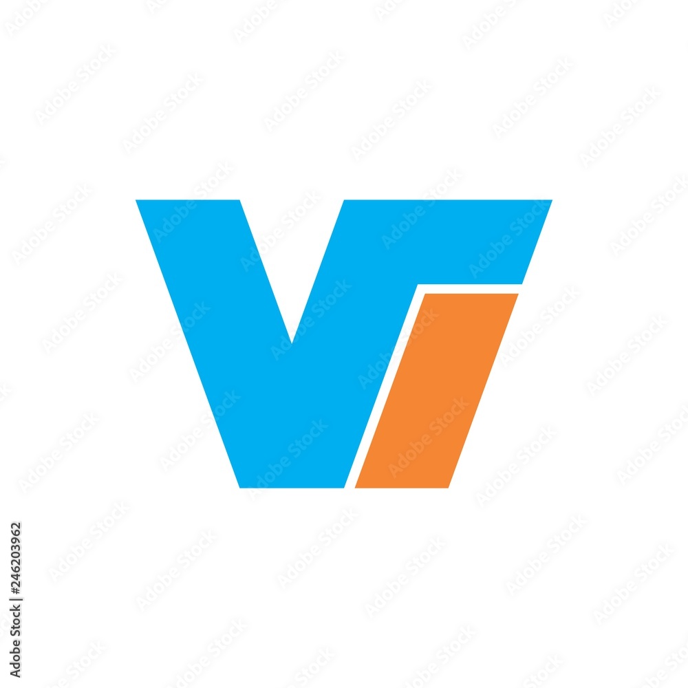 VI logo letter design Stock Vector | Adobe Stock