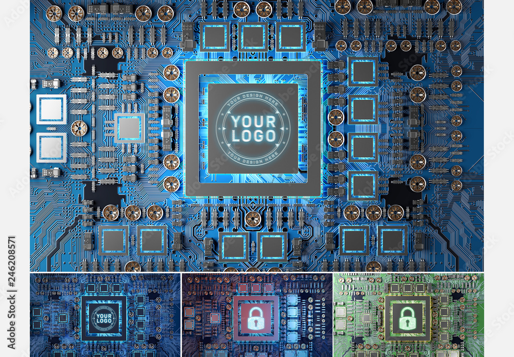 GPU Logo Mockup Stock Template | Adobe Stock