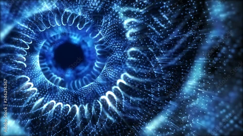 4K Abstract motion background animation shining particles sparks and ...