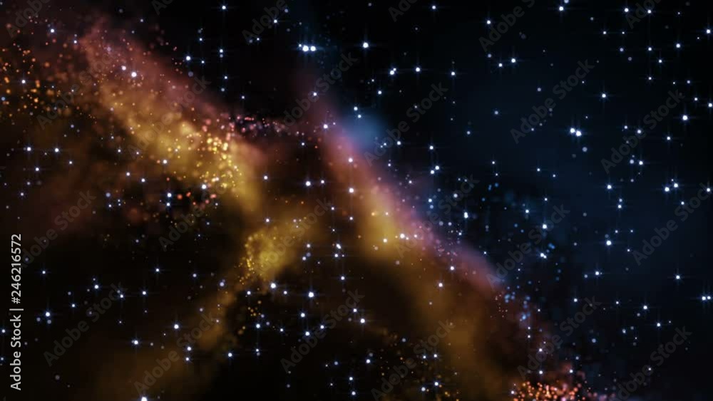 4K Abstract motion background animation shining particles stars sparks ...