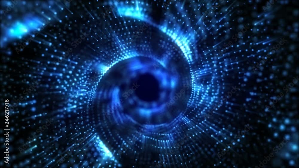 4K Abstract motion background animation shining particles sparks and ...