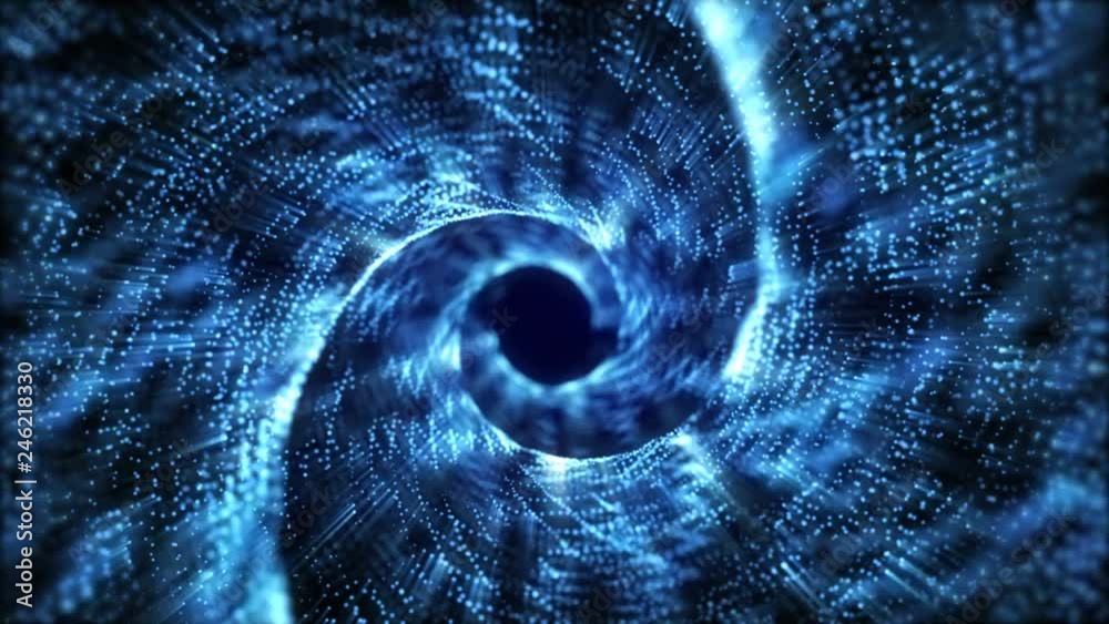 4K Abstract motion background animation shining particles sparks and ...