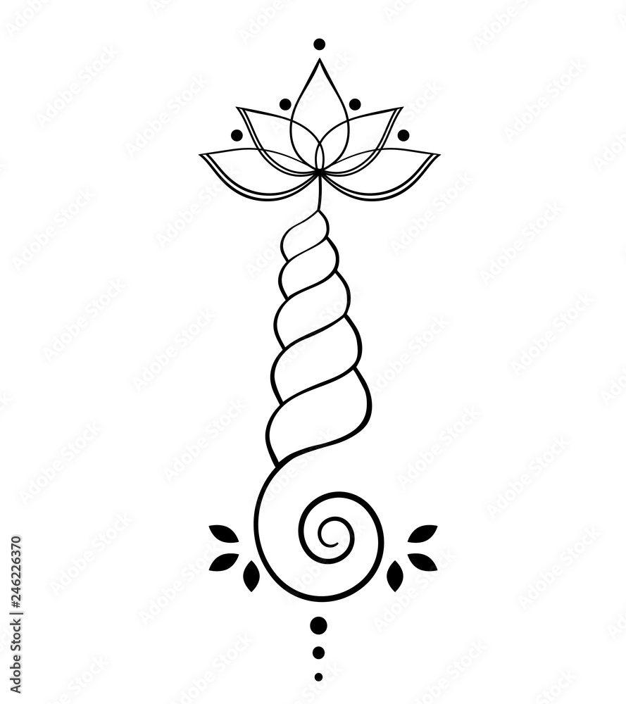 Symbol Unalome Stock Vector | Adobe Stock