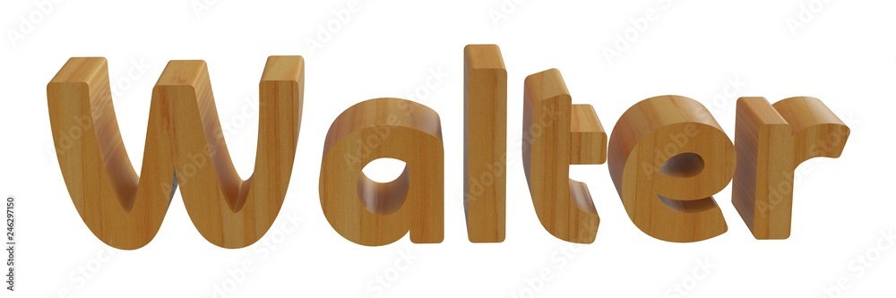 walter in 3d name with wooden texture Stock Illustration | Adobe Stock