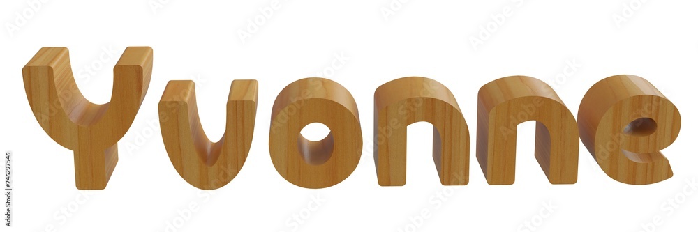 yvonne in 3d name with wooden texture Stock Illustration | Adobe Stock