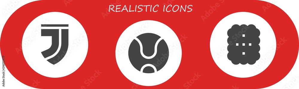 realistic icon set Stock Vector | Adobe Stock
