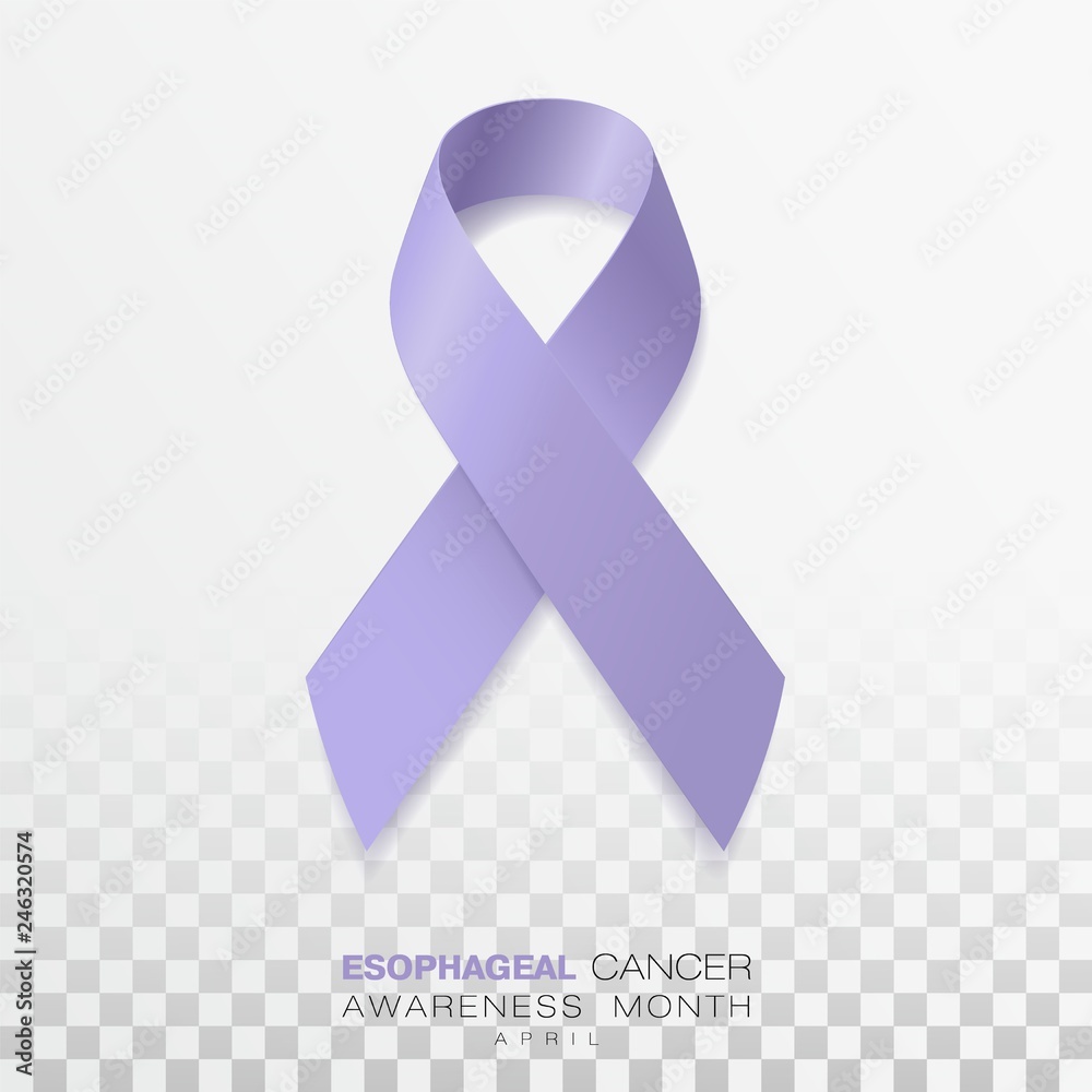 Esophageal Cancer Awareness Month. Periwinkle Color Ribbon Isolated On ...