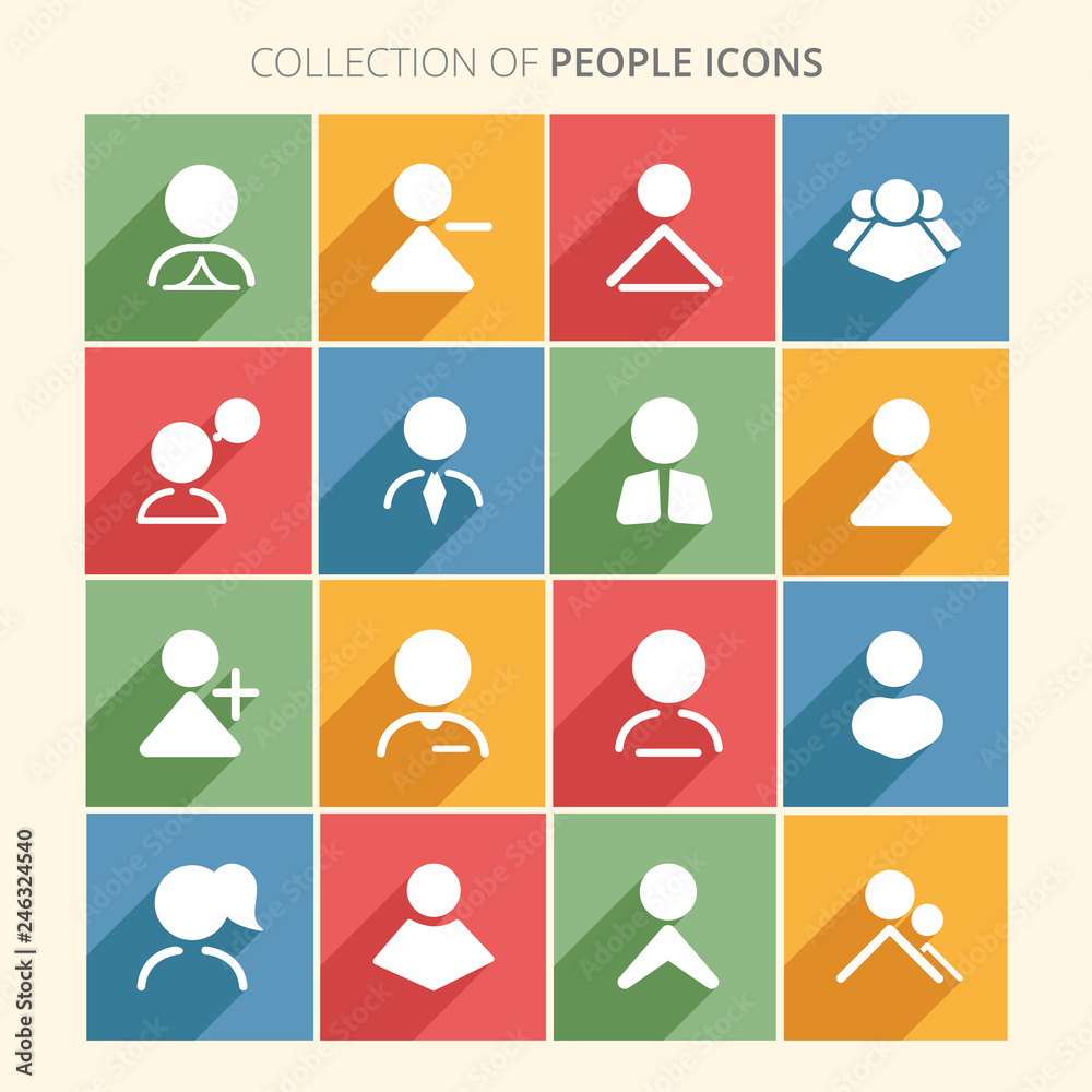 People Colorful Shadows