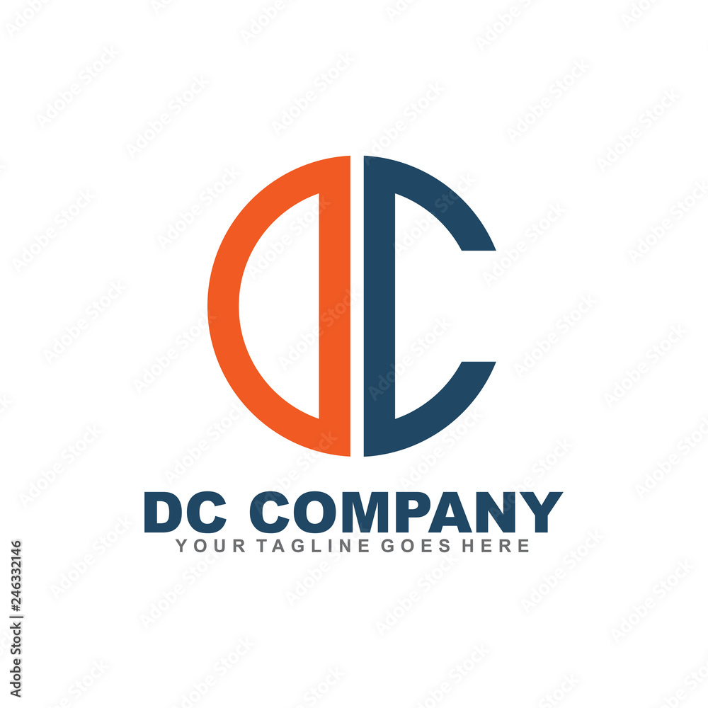 DC logo design Stock Vector | Adobe Stock