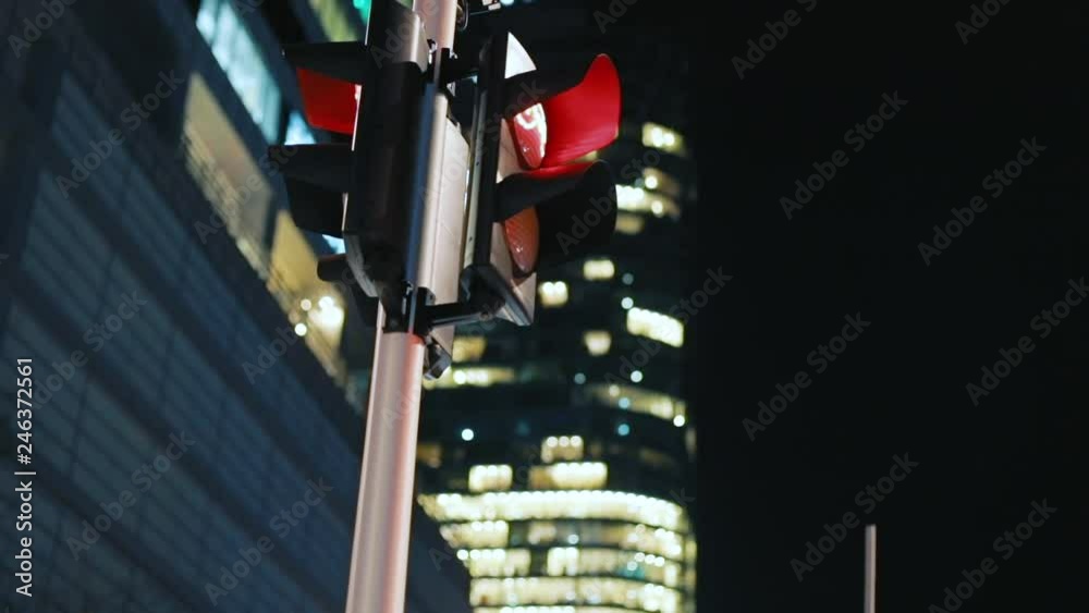 Stockvideon Footage of traffic light. Danger. Warning sign. Red light ...