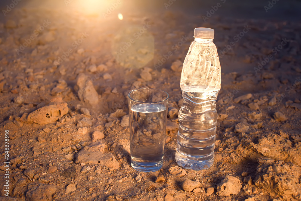 Sand And Water In A Glass