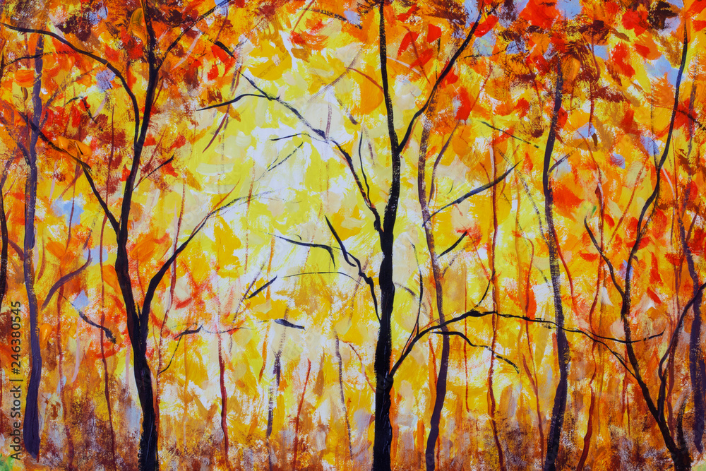 Simple Oil Painting Trees