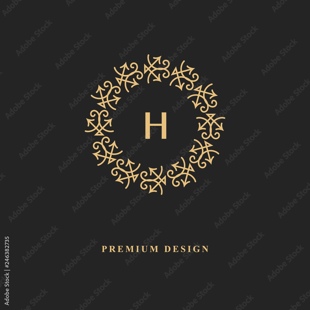 Monogram design elements, graceful template. Calligraphic elegant line ...
