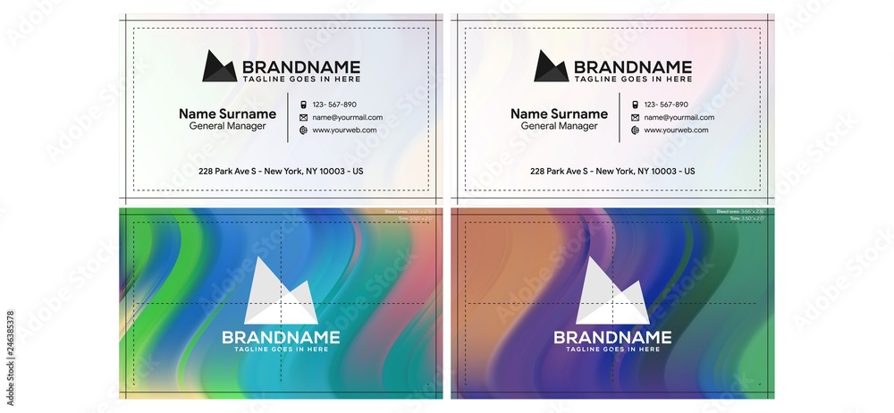 Vector modern creative and clean business card template, polygon ...