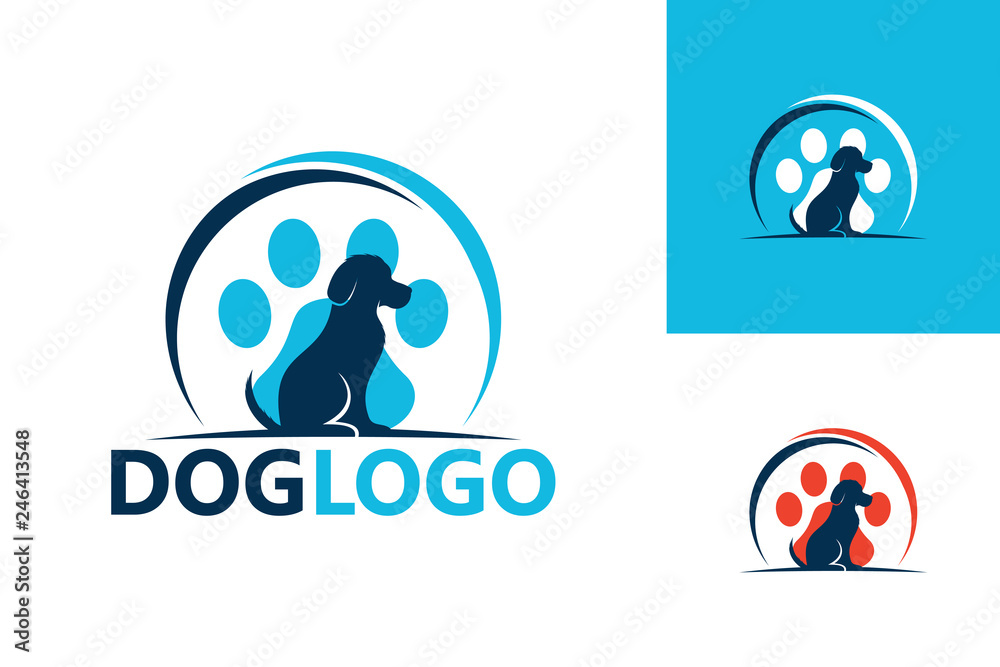 Dog Logo Template Design Vector, Emblem, Design Concept, Creative ...