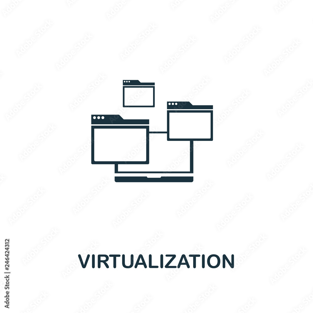 Virtualization icon. Premium style design from web hosting icon collection. Pixel perfect ...