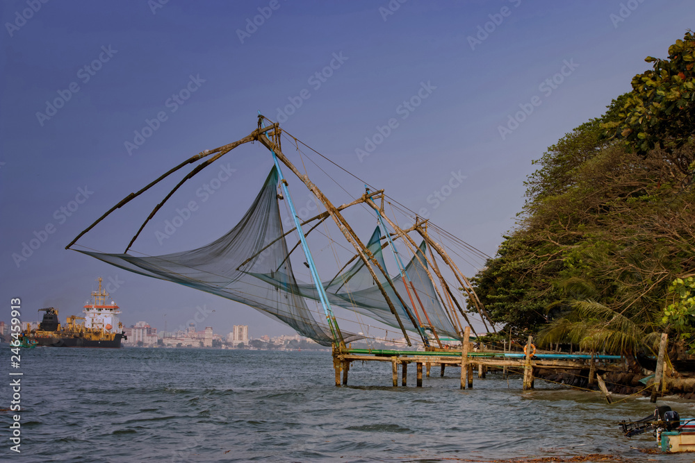Row of Chinese nets Stock Photo | Adobe Stock