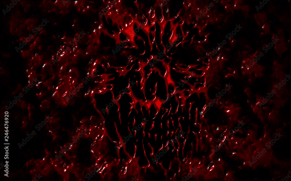 Red evil shabby head illustration. Scary monster Stock Illustration ...