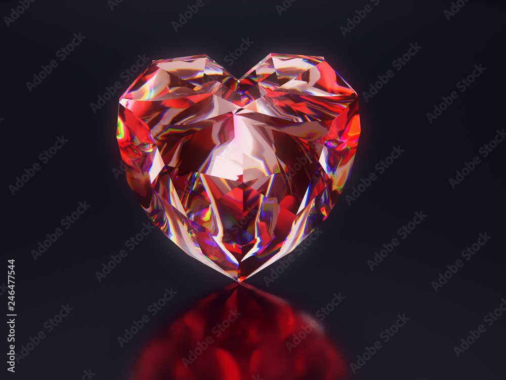 Red Diamond Love Heart