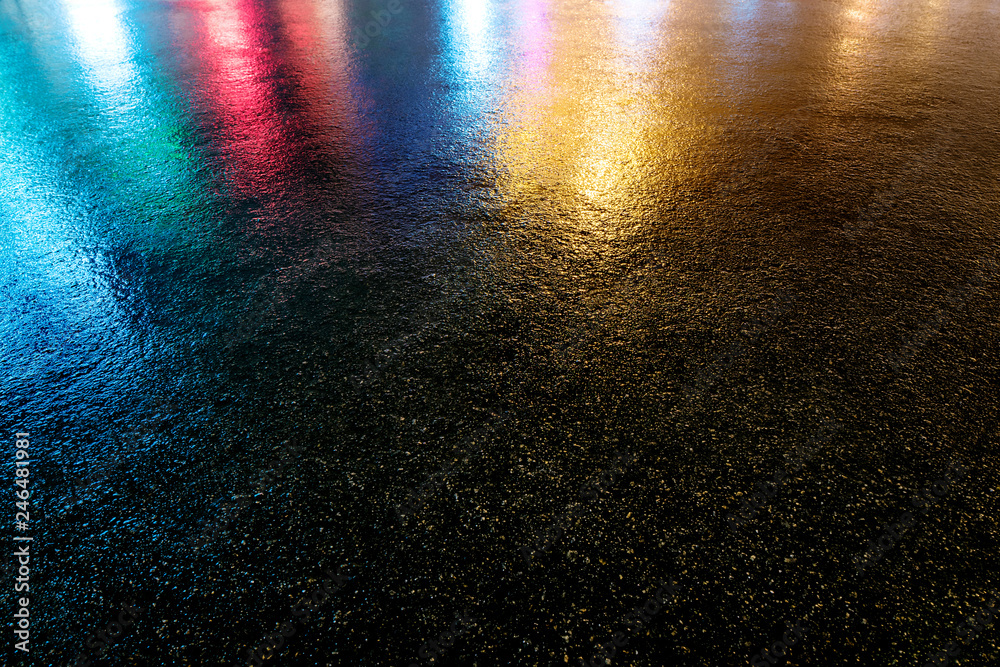 Wet colored asphalt. Road texture. Stock Photo | Adobe Stock