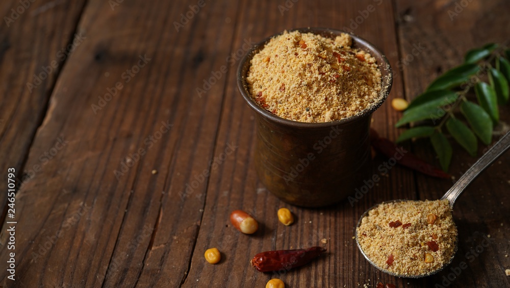 Idli Podi or chutney Powder- dry condiment for South Indian breakfast ...
