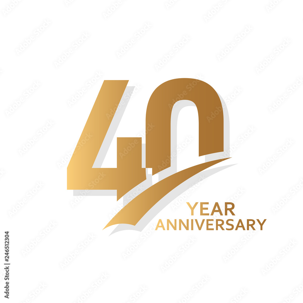 40 Year Anniversary Vector Template Design Illustration Stock Vector ...