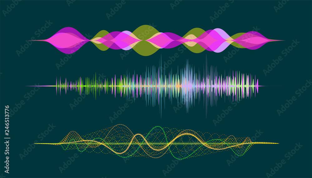 vector of frequency audio music equalizer digital .music player ...