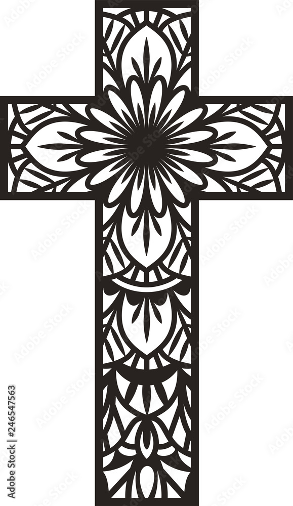 Mandala Cross Stock Vector | Adobe Stock