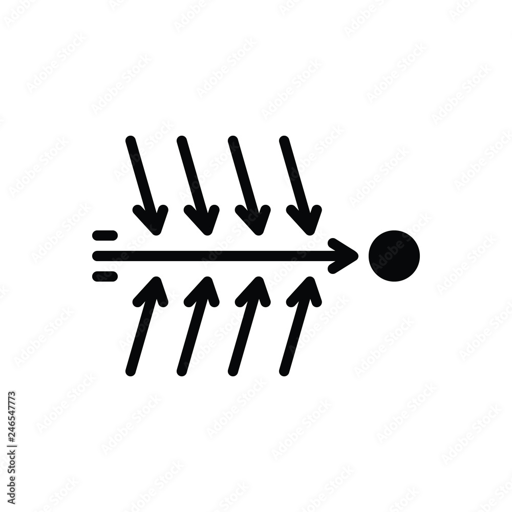 Black solid icon for cause Stock Vector | Adobe Stock