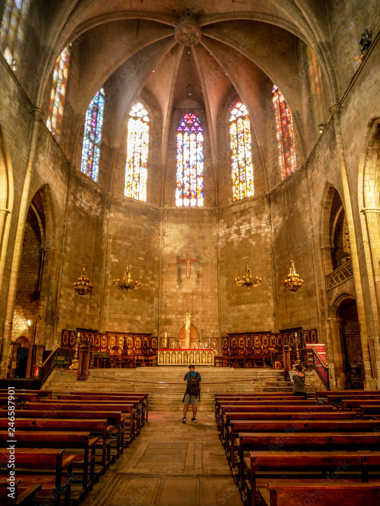 Basílica de Santa Maria del Pi Stock Photo | Adobe Stock