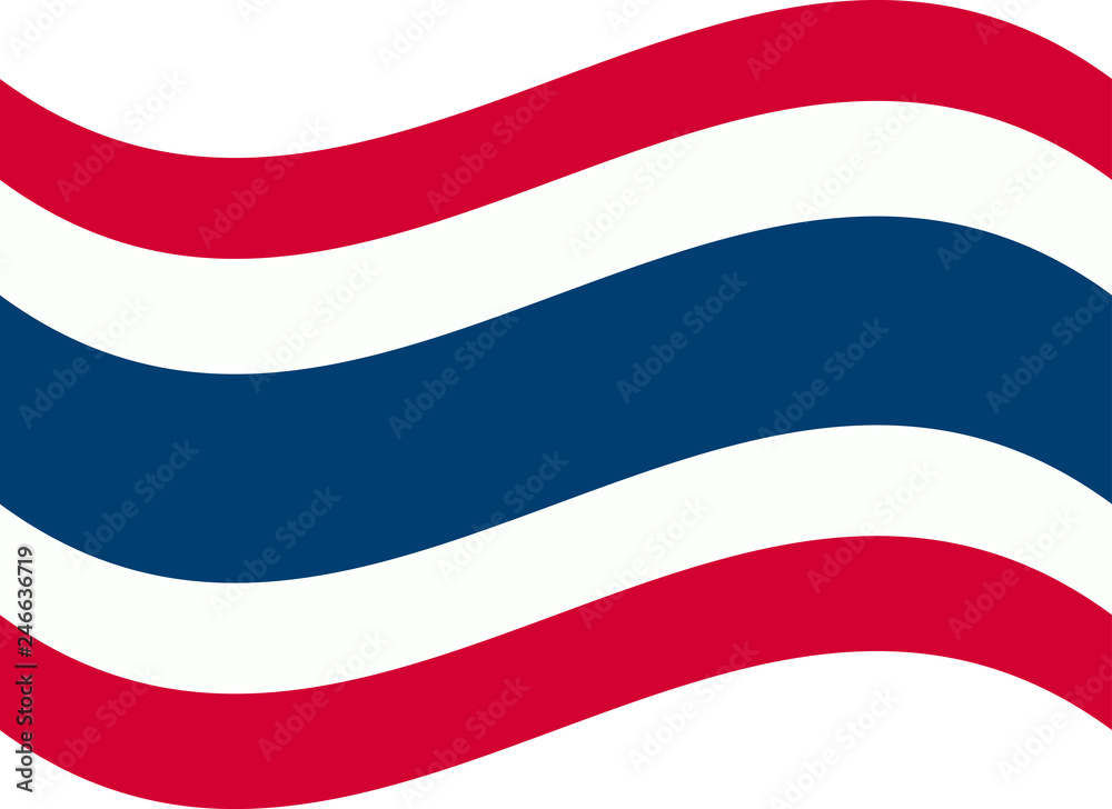 Thailand flag, official colors and proportion correctly. National ...