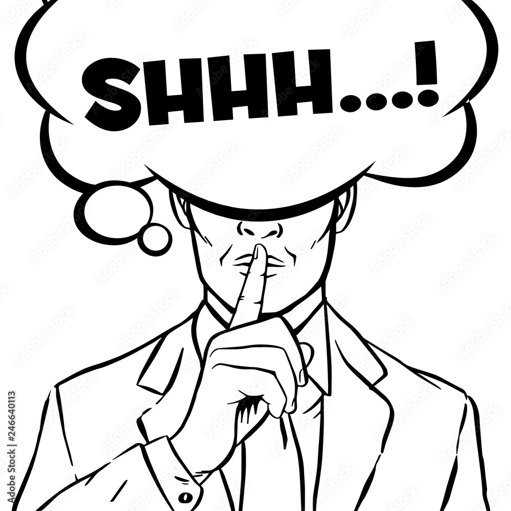 Quiet Lips Clip Art