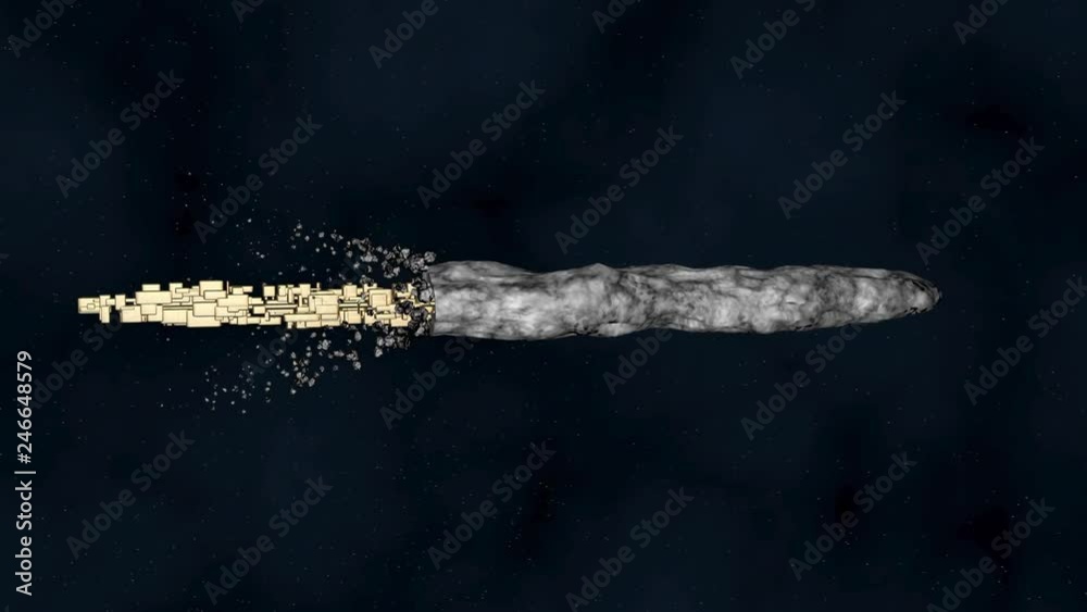 Oumuamua interstellar object, alien probe, asteroid, comet . 3d ...