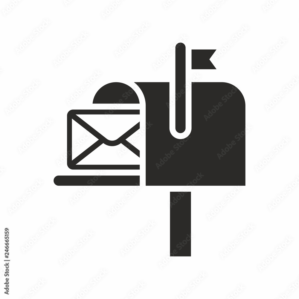 Mail box icon Stock Vector | Adobe Stock