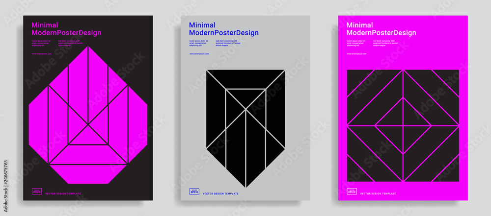 Design templates with simple geometric shapes. Stock Vector | Adobe Stock