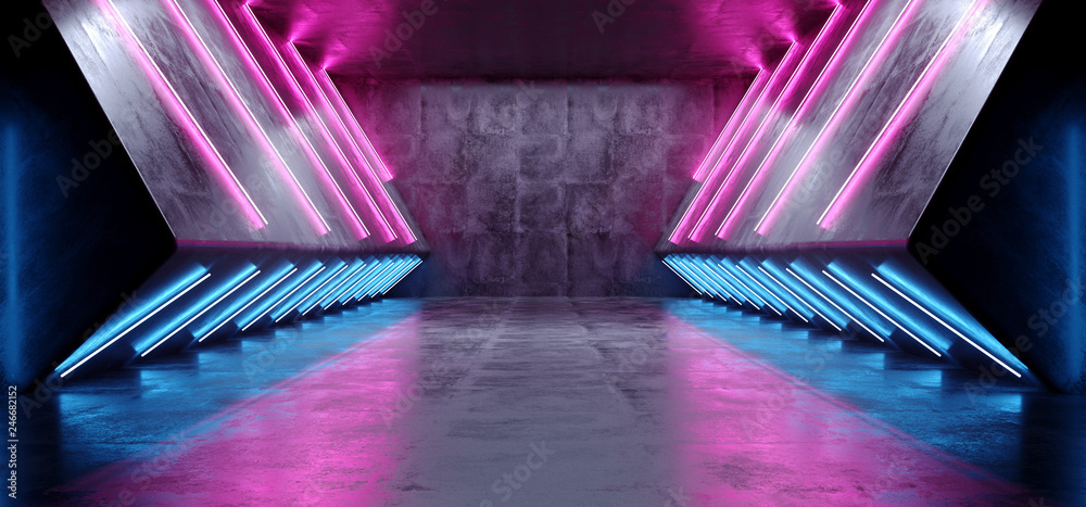 Neon Laser Glowing Cyber Sci Fi Futuristic Modern Retro Hi Tech Dance ...