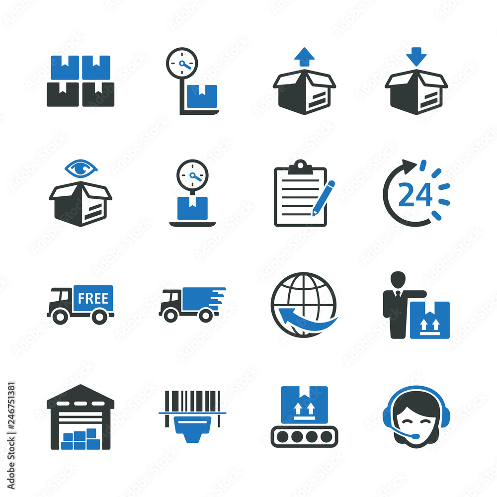 Business Logistics Icons - Set 2 Stock Vector | Adobe Stock