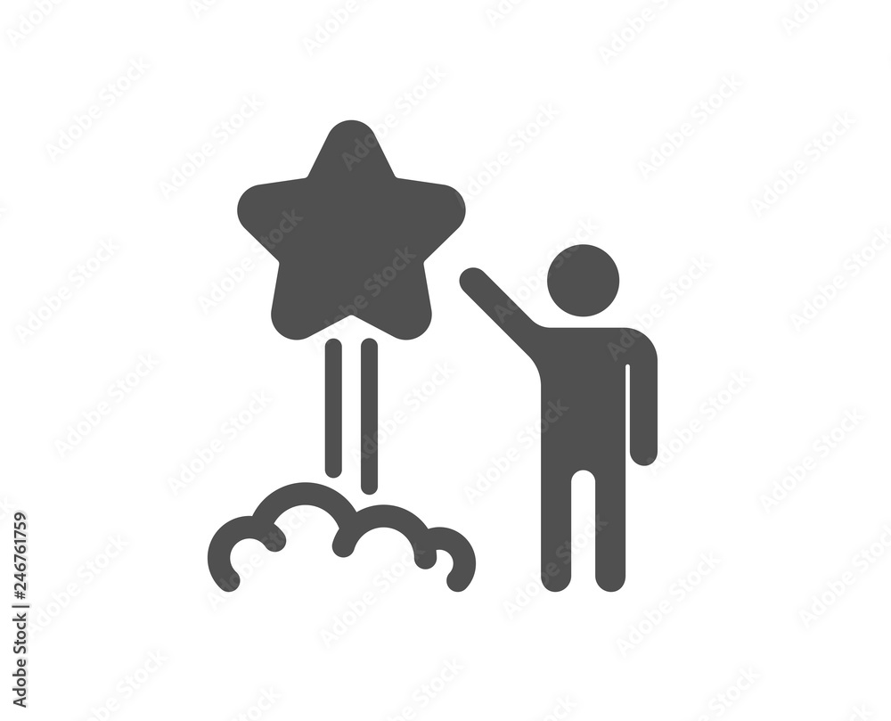 Launch star icon. Feedback rating sign. Customer satisfaction symbol ...
