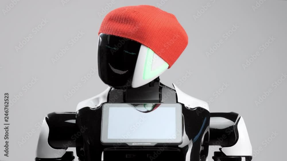 portrait of a modern robot with an electronic face. Modern Robotic ...