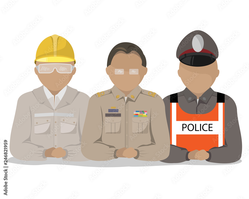 character of thai government officer Stock Vector | Adobe Stock