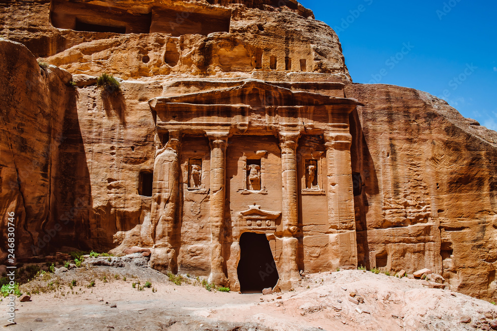 Ruins of Petra, the capital of the kingdom of the Nabateans in ancient ...