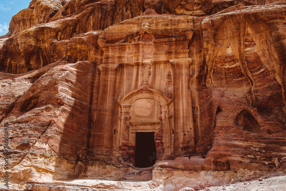 Ruins of Petra, the capital of the kingdom of the Nabateans in ancient ...