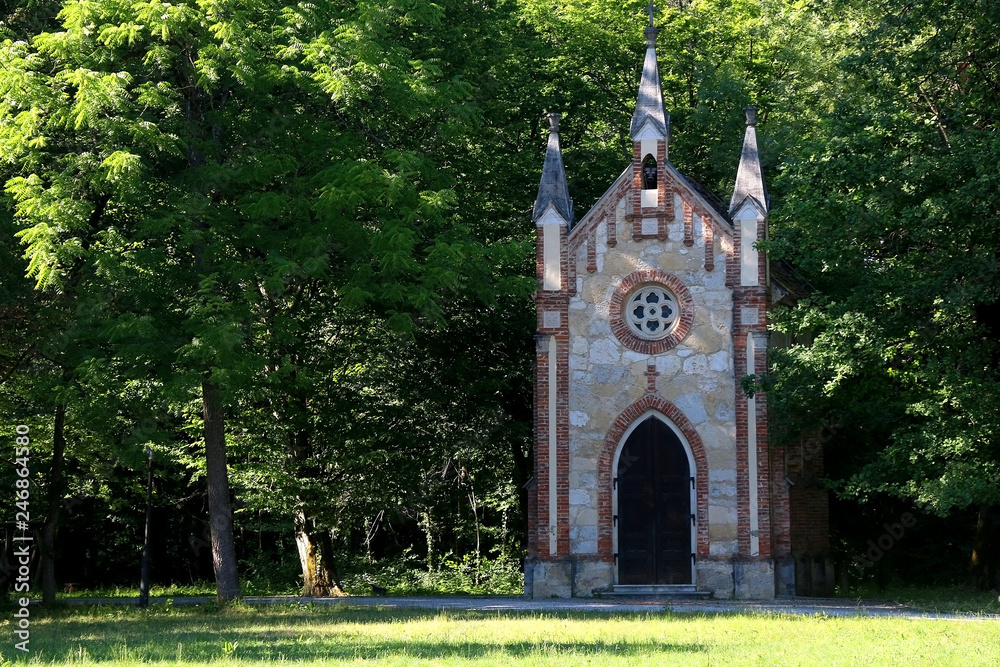 Historic St. Joseph Chapel in complex The Novi Dvori, in Zapresic ...